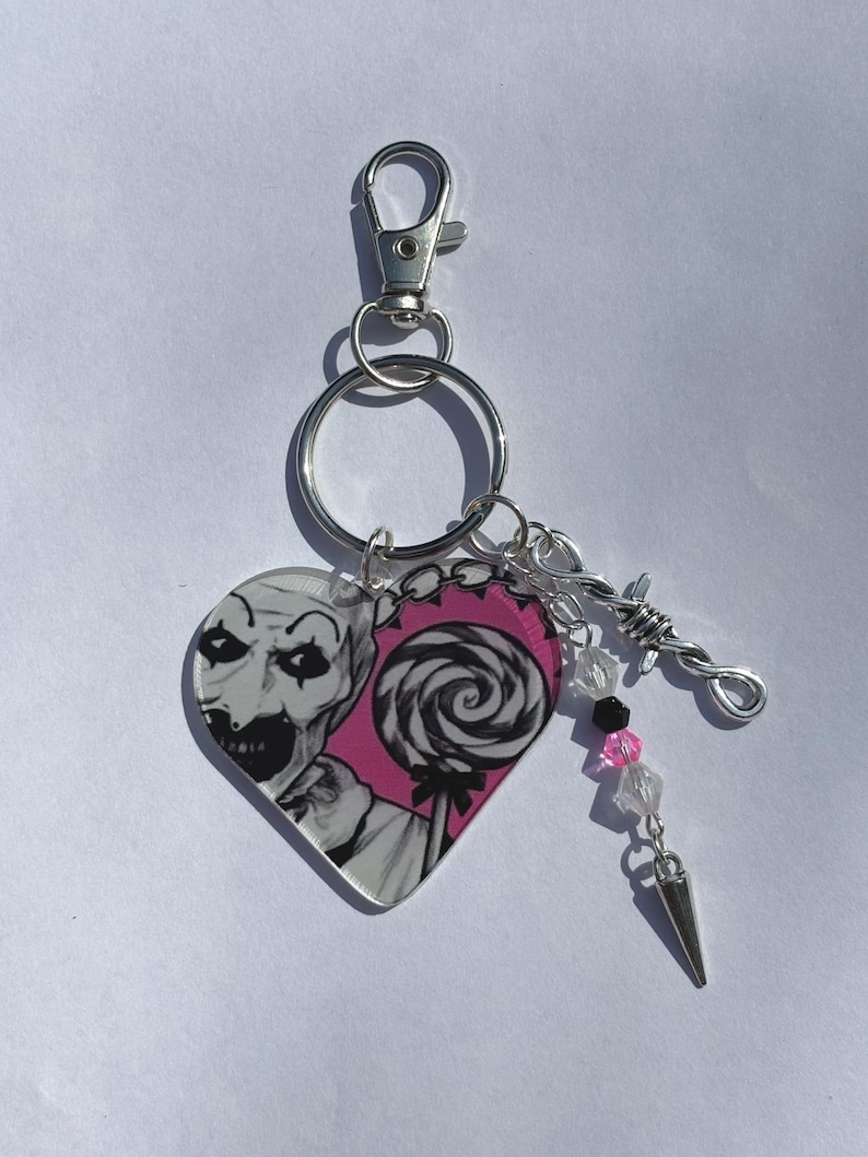 Art the Clown Terrifier Halloween Dangly Keychain Bag Accessory - Etsy