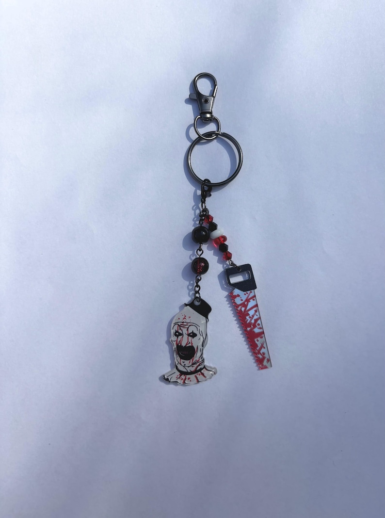 Art the Clown Terrifier Halloween Dangly Keychain Bag Accessory - Etsy