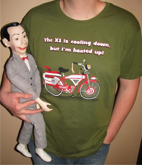 Pee Wee Herman Bicycle T Shirt Army Green Mens Large | Etsy