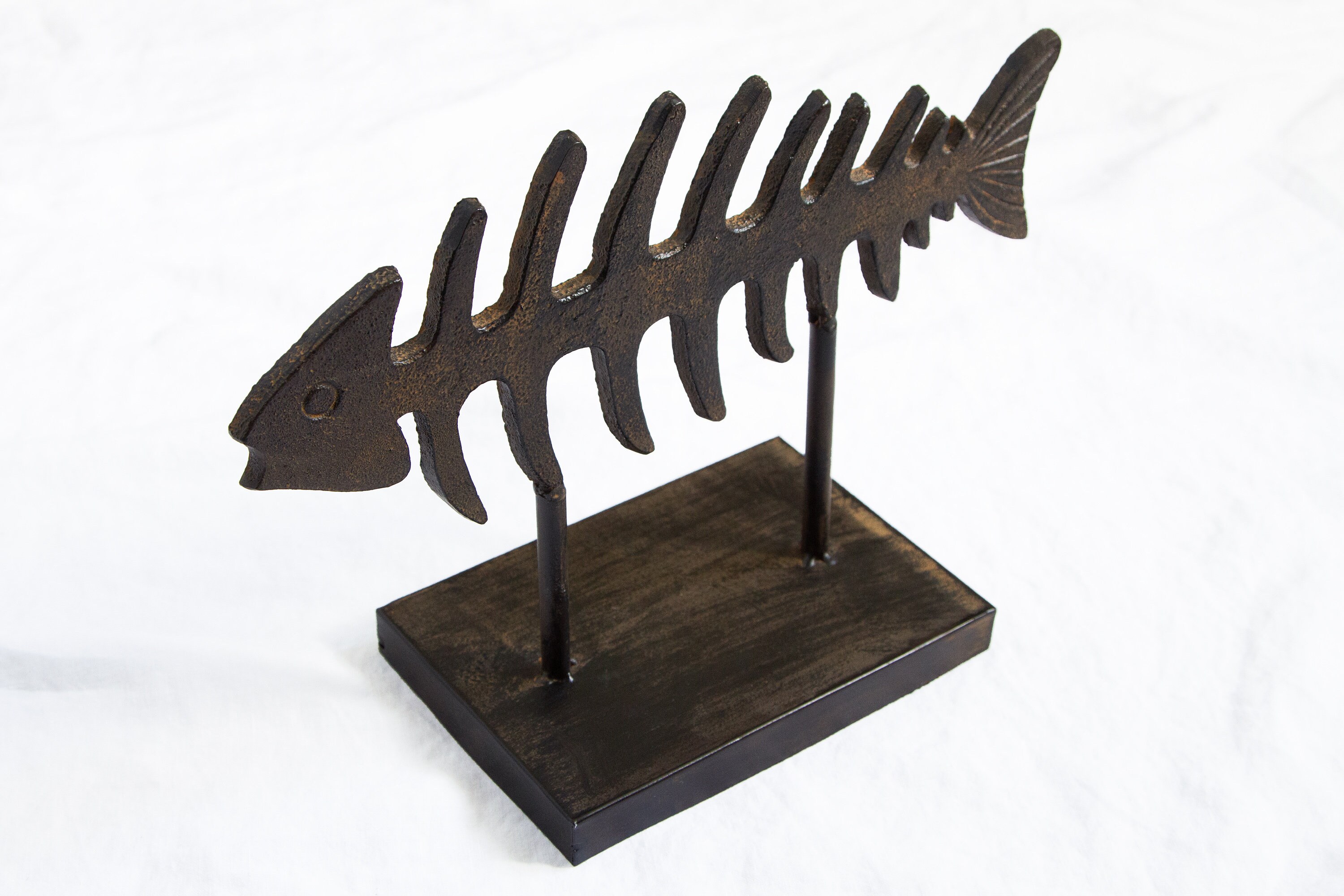 Mid Century Cast Iron Fish Sculpture - Etsy