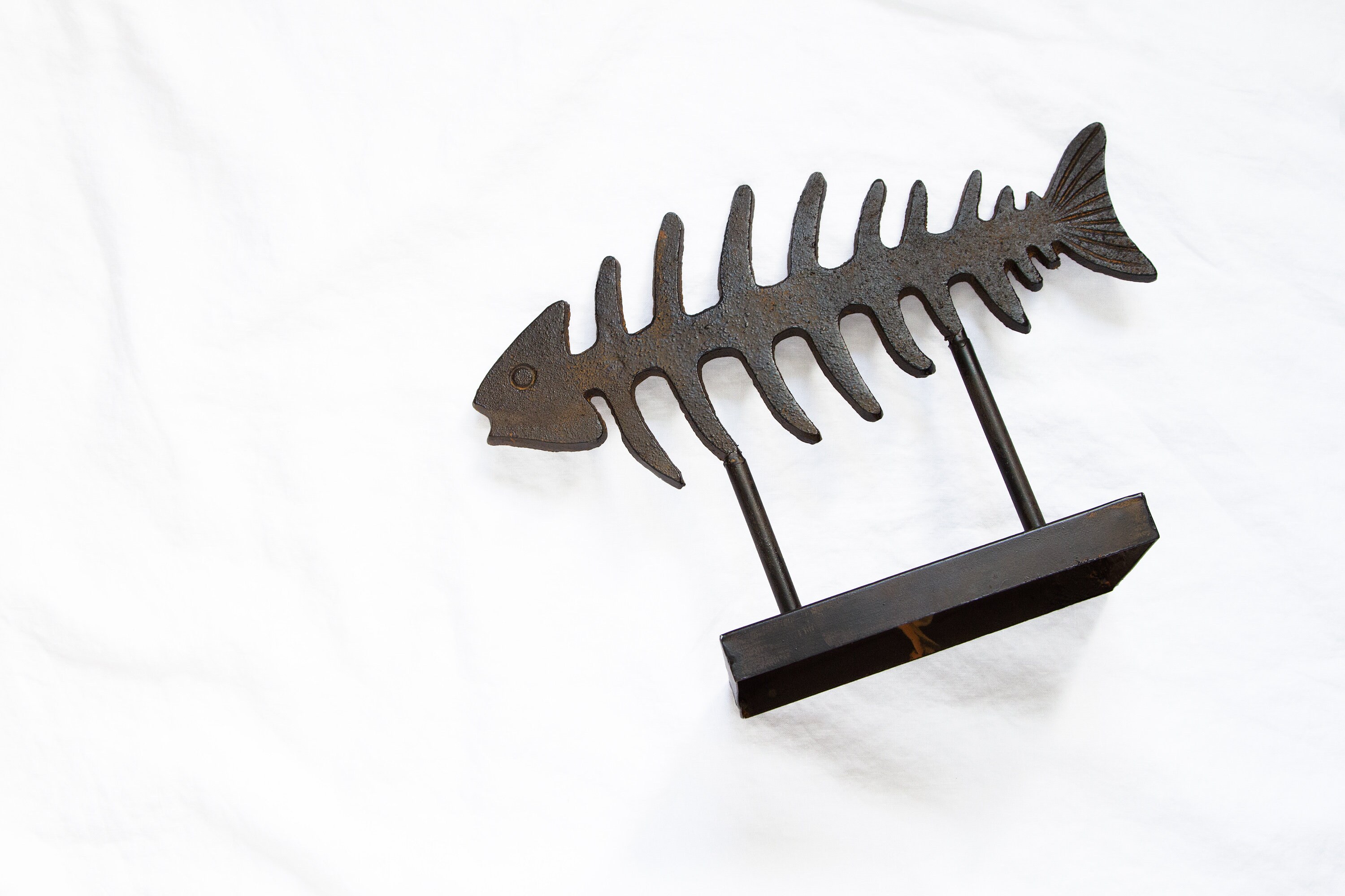 Mid Century Cast Iron Fish Sculpture - Etsy