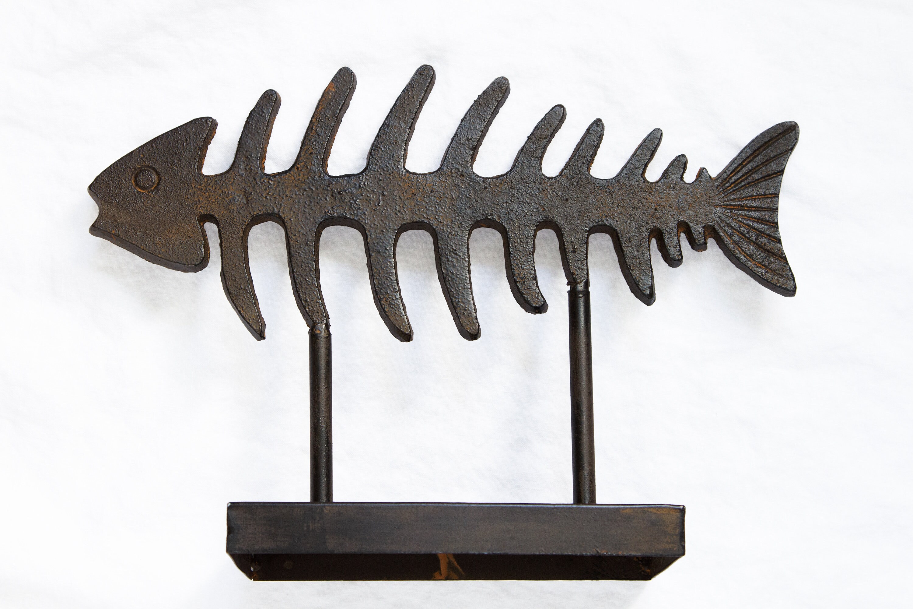 Mid Century Cast Iron Fish Sculpture - Etsy