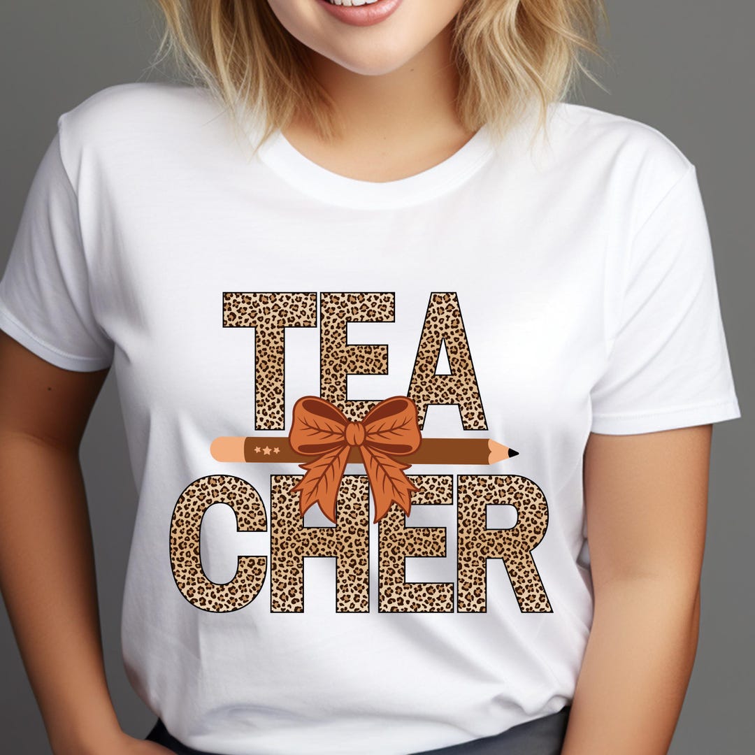 Teacher PNG, Coquette Png, Teacher Pencil Bow, T-shirt Design, Fall ...
