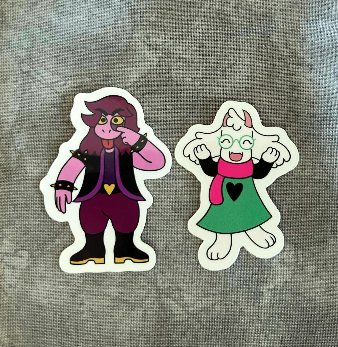 Deltarune Ralsei and Susie Stickers - Etsy