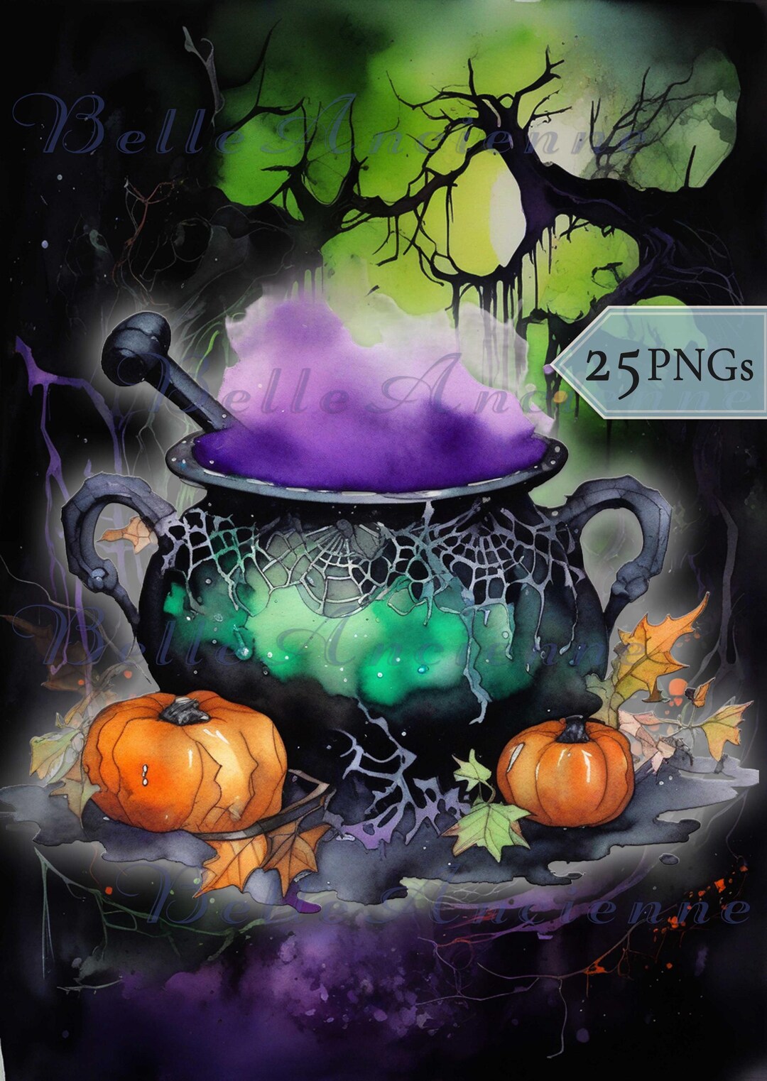 Witch's Cauldron Clip Art: Halloween Transparent PNG Images (digital ...