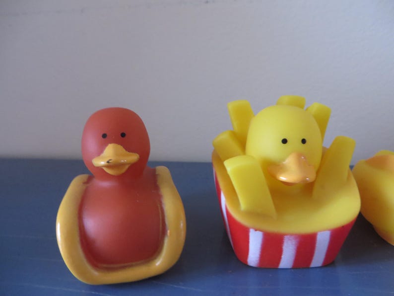 Fast Food Rubber Duck: Hamburger, Hot Dog, Fries, Taco - Etsy