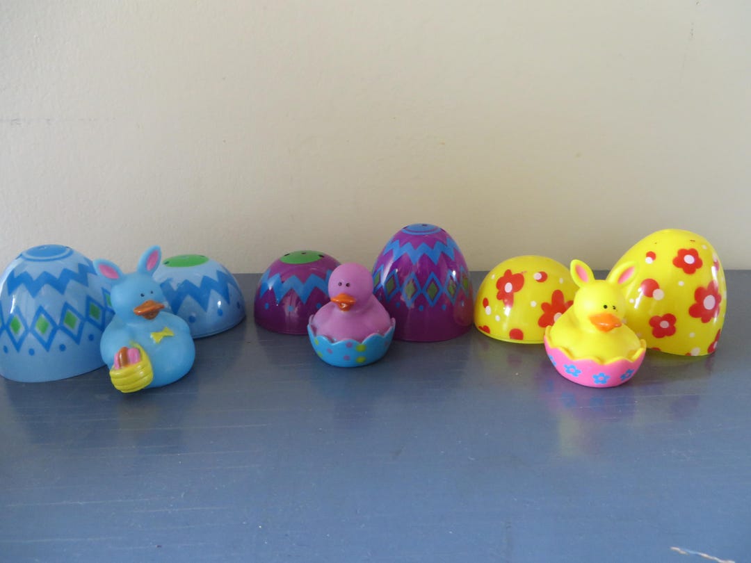 Easter Egg Surprise: Mini Rubber Duckies Inside (set of 3) - Etsy