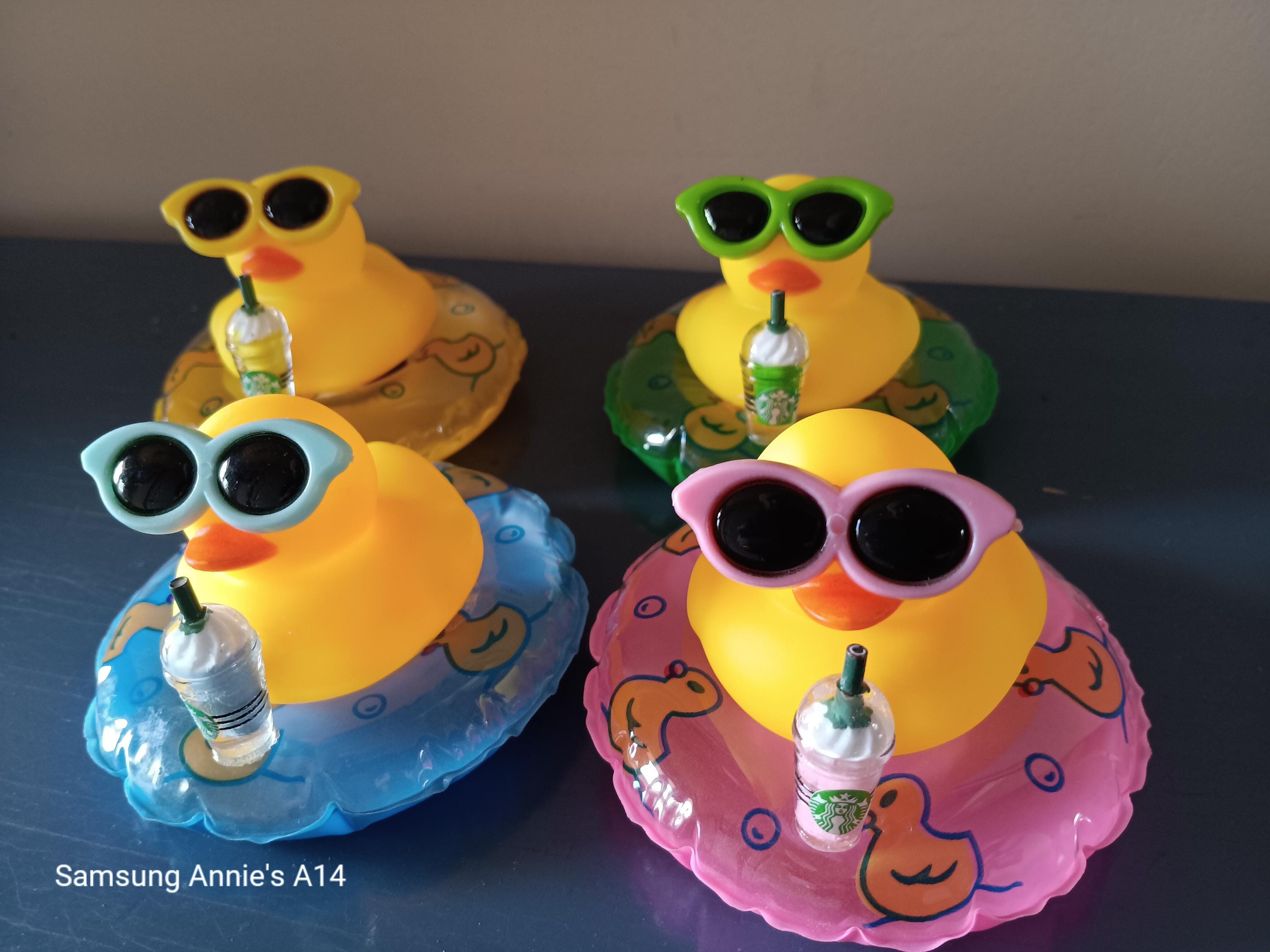 Rubber Ducky Pool Party Favor: Frappuccino Drink, Sunglasses, Floating ...