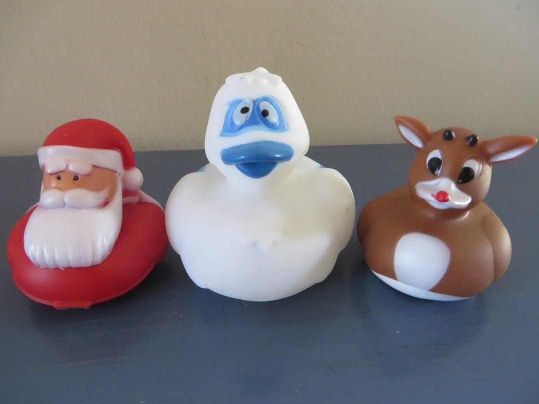 Christmas Rubber Ducks: Santa, Snowman, Reindeer - Set of 3 - Etsy
