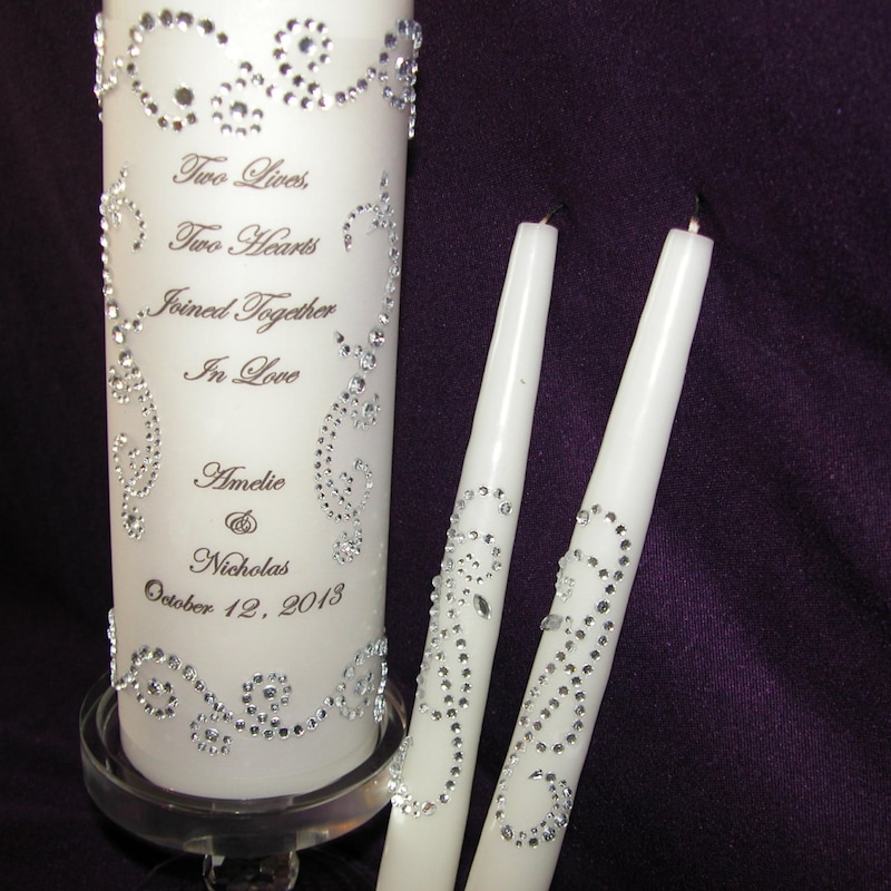 Rhinestone Candle - Etsy