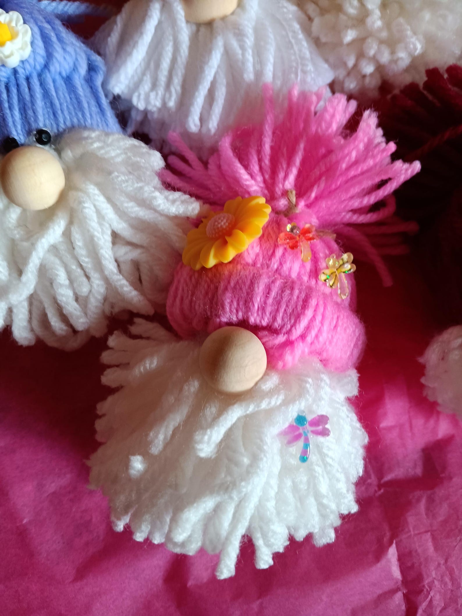 Handmade Yarn Gnome Keychain: Custom Beanie Colors - Etsy