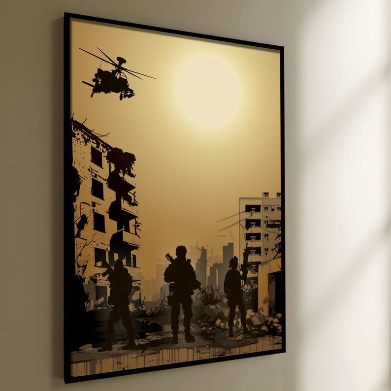 Duty of Calls Framed Poster | Minimalist Military Gamer Wall Art - Etsy