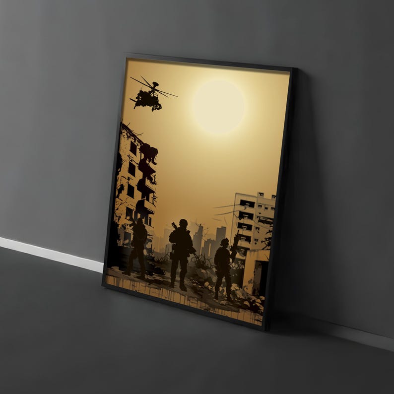 Duty of Calls Framed Poster | Minimalist Military Gamer Wall Art - Etsy