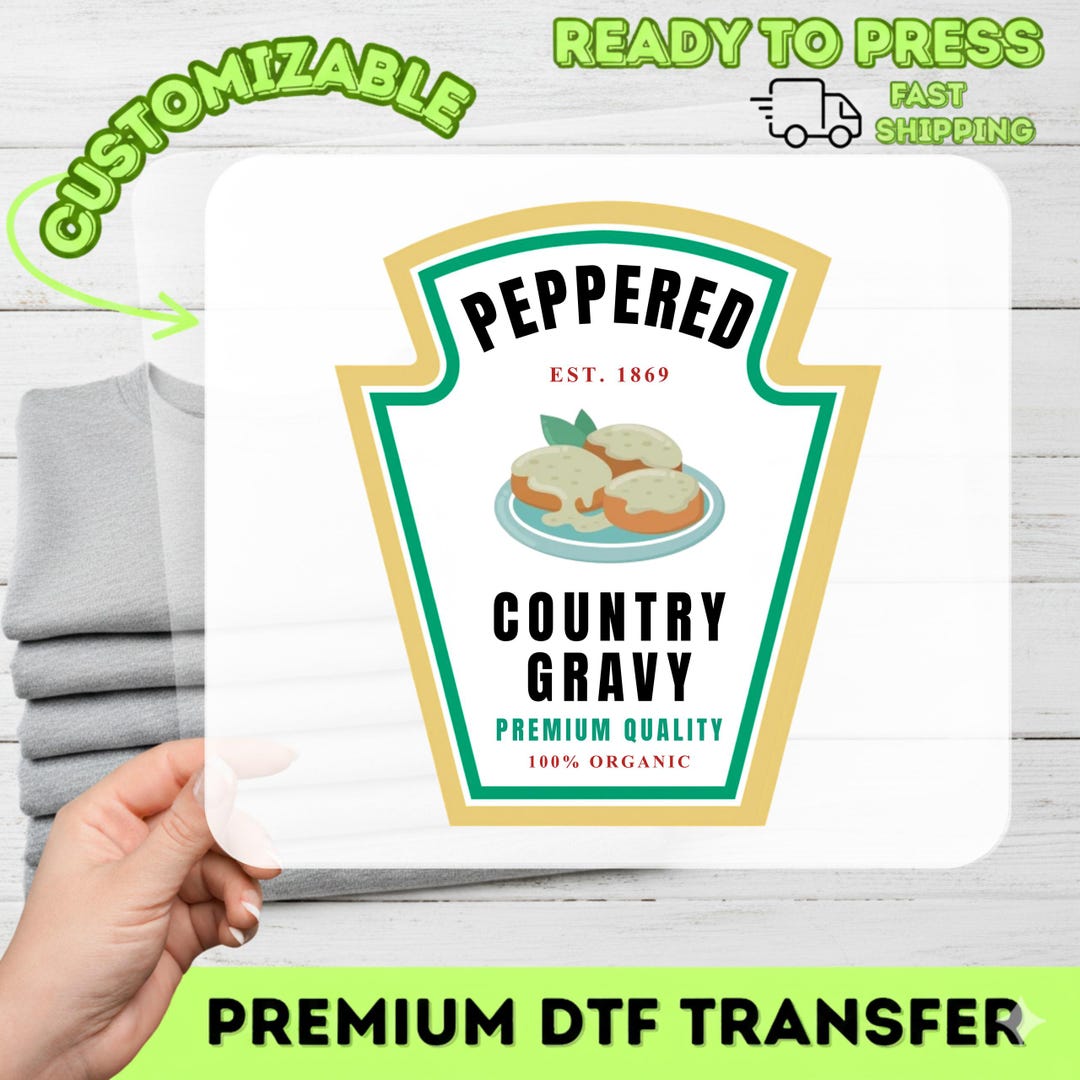 Funny Thanksgiving Biscuit & Gravy DTF Transfer Iron-on - Retro Food ...