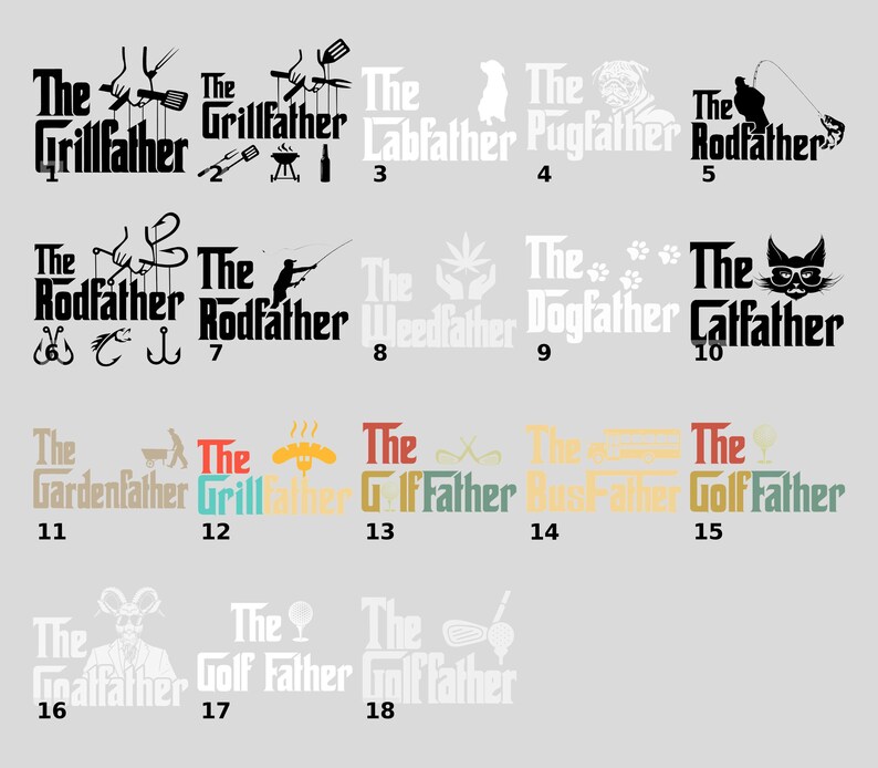 The Rodfather Fishing Pun Iron-on Decal, Funny Fishing Gift for Dad ...