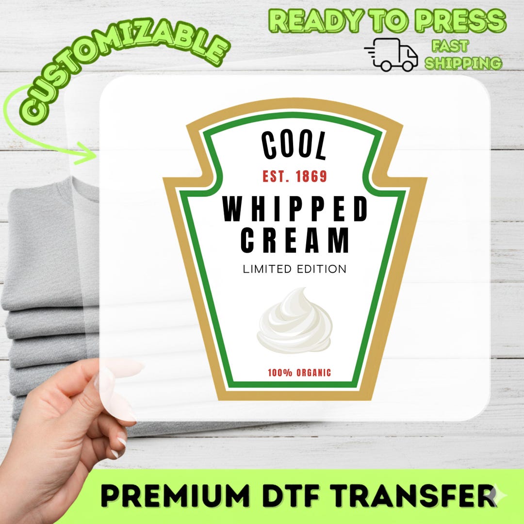 Vintage Food Label Parody DTF Transfer for T-shirt Hoodies - Funny ...