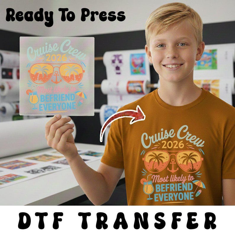 Cruise Crew 2026 DTF Transfer, Bestfriend Trip Iron-on Decal ...