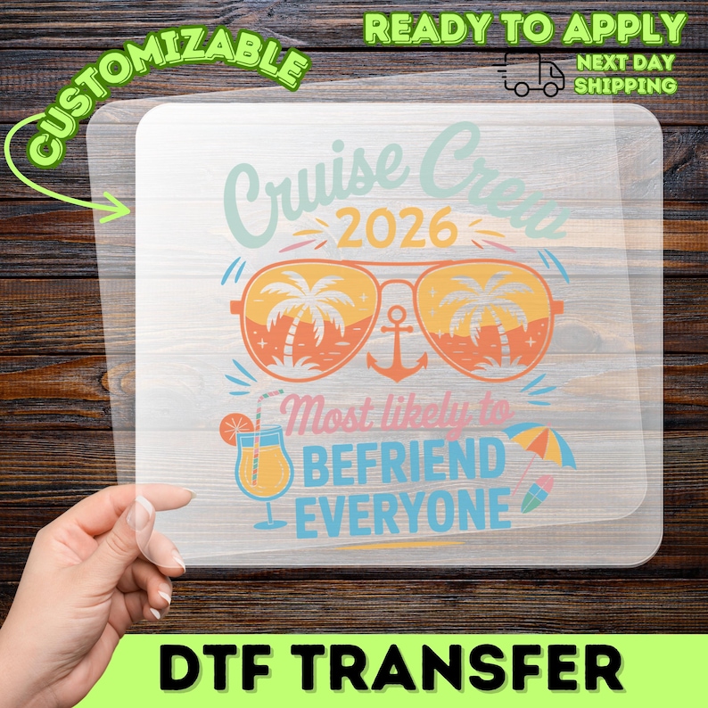 Cruise Crew 2026 DTF Transfer, Bestfriend Trip Iron-on Decal ...