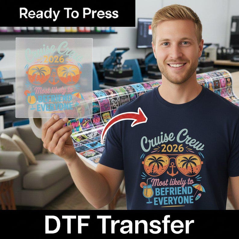 Cruise Crew 2026 DTF Transfer, Bestfriend Trip Iron-on Decal ...