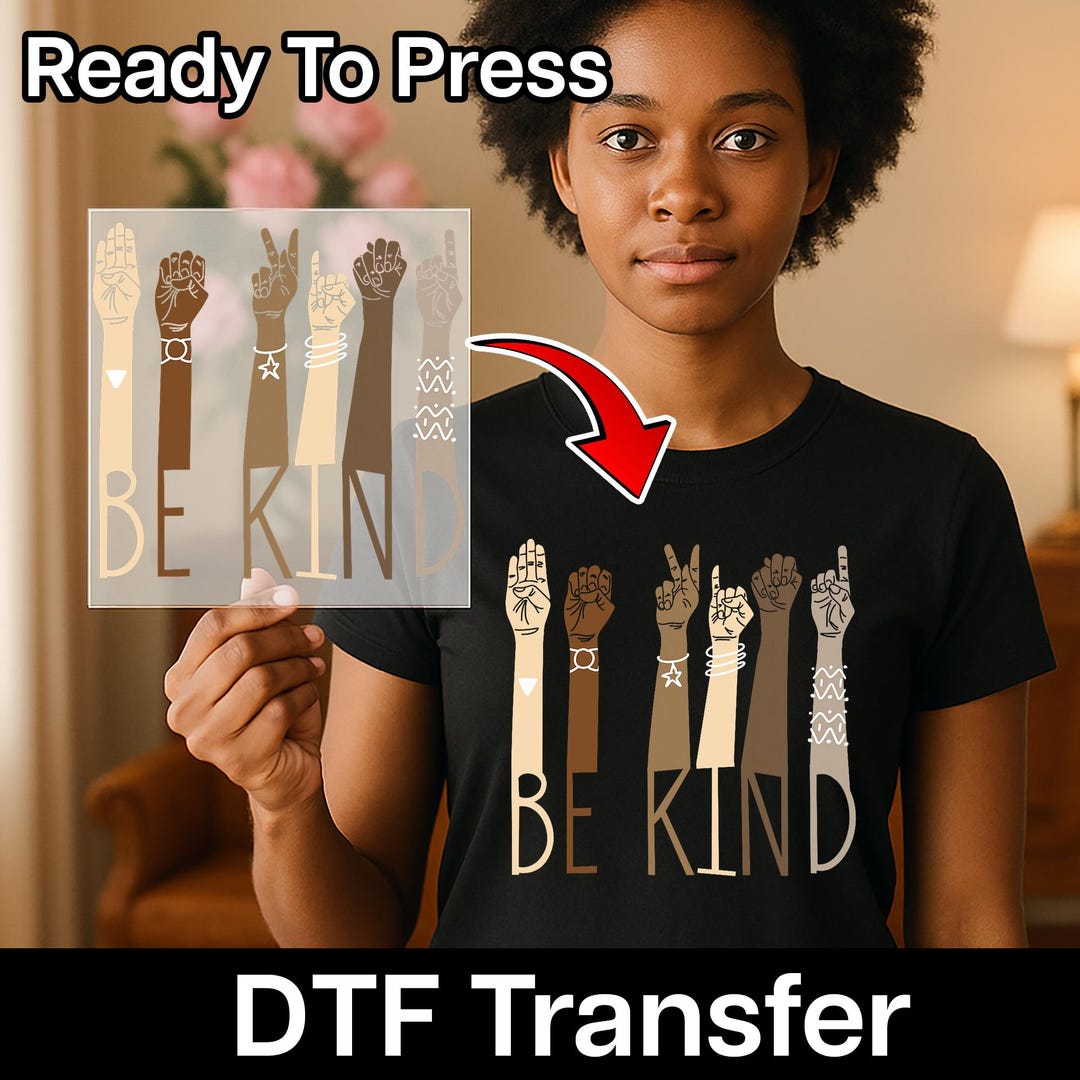 Inclusivity Kindness DTF Transfer With ASL Hands for Educators ...
