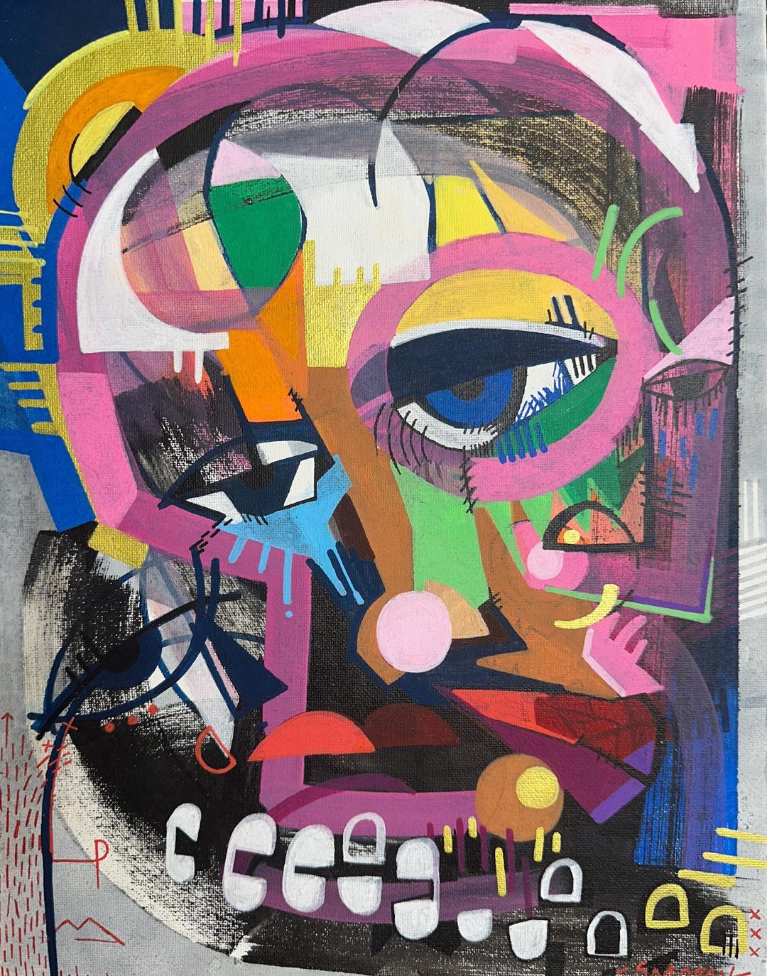 Abstract Expressionism Face Painting - Etsy