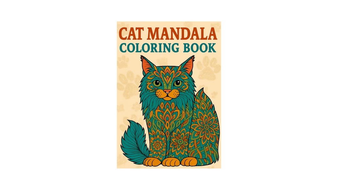 Cat Mandala Coloring Book: 50 Stress Relief Pages (PDF Download) - Etsy
