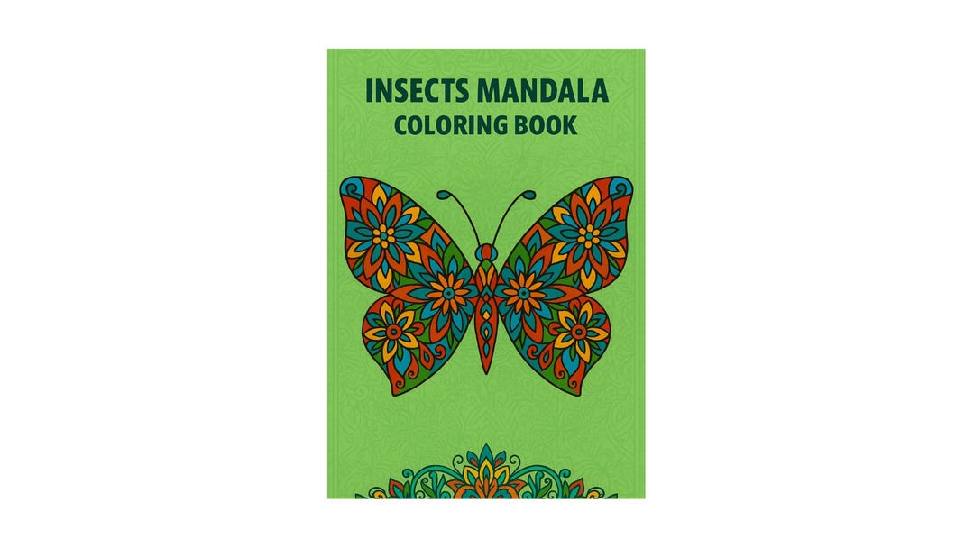 Insects Mandala Coloring Book – 45 Pages | Stress Relief & Mindful ...