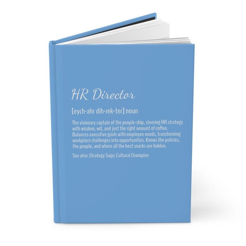 HR Director Journal: Matte Hardcover Lined Notebook - Etsy