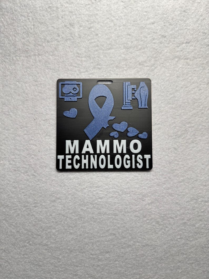 Customizable Mammography Badge Buddy, 3D Printed, Mammo - Etsy