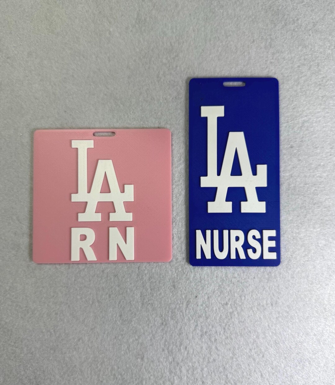 LA Symbol, Dodgers, Custom 3D Title Badge Buddy, Personalized ID for ...