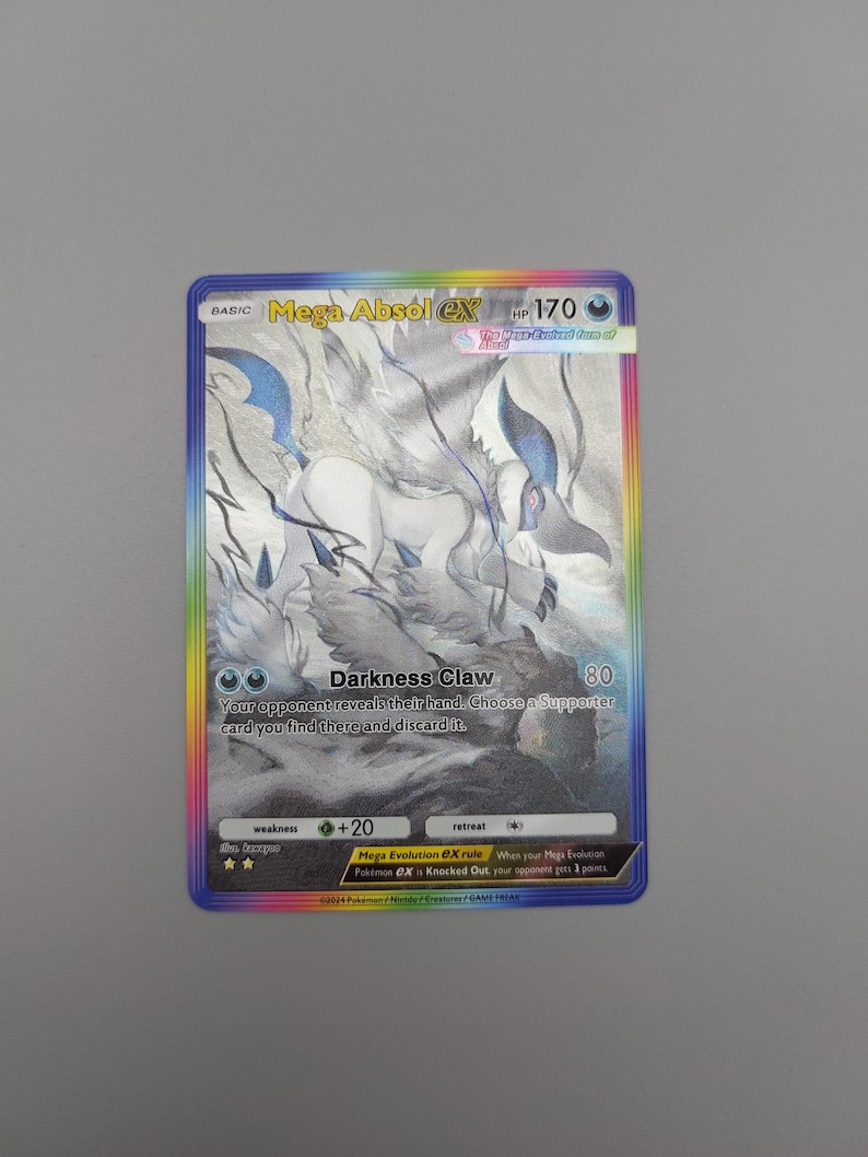 Mega Absol EX Pokemon TCG Pocket Mega Rising Custom Textured Full Alt ...