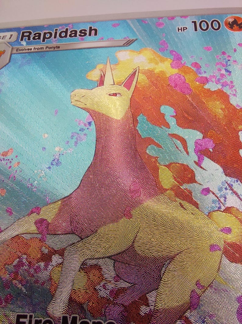 Rapidash Pokemon TCG Pocket Genetic Apex Custom Textured Full Alt Art ...