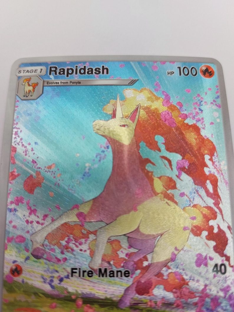 Rapidash Pokemon TCG Pocket Genetic Apex Custom Textured Full Alt Art ...