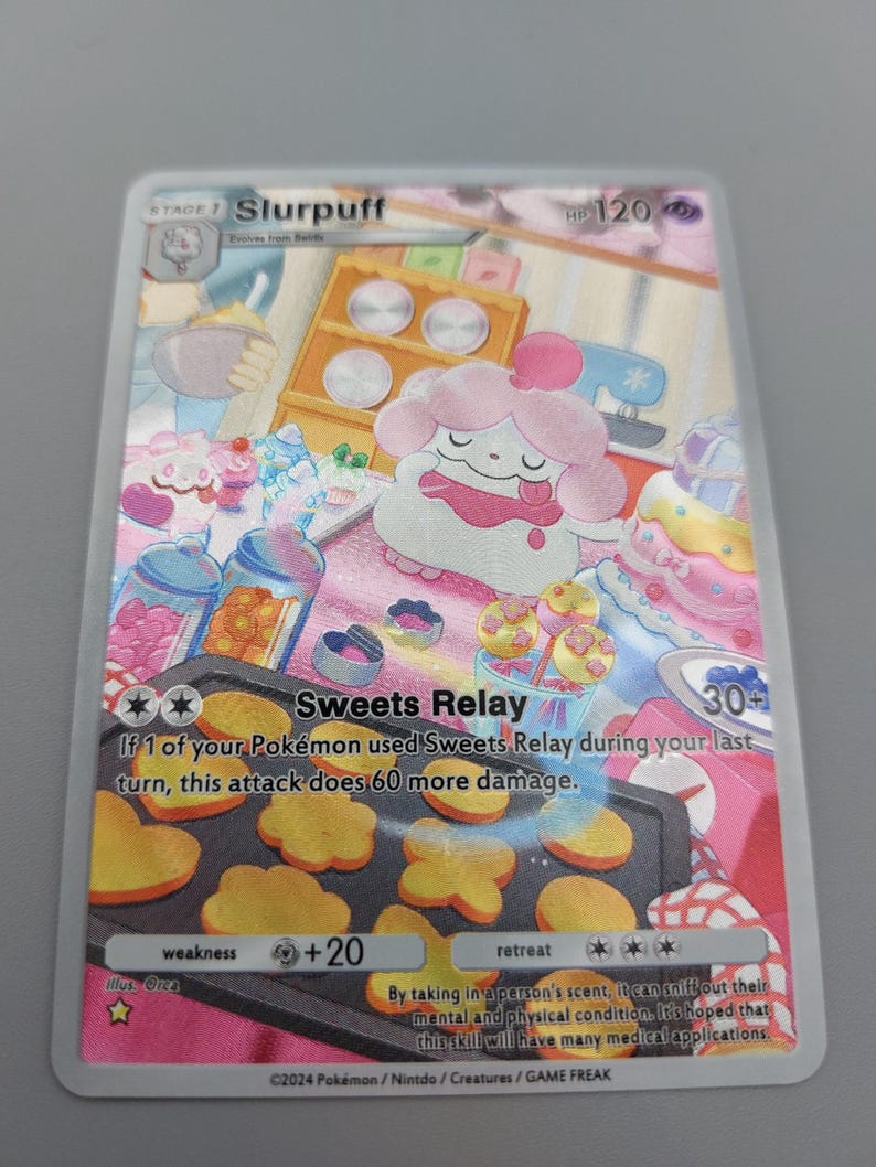 Slurpuff Pokemon TCG Pocket Deluxe Pack Ex Custom Textured Full Alt Art ...