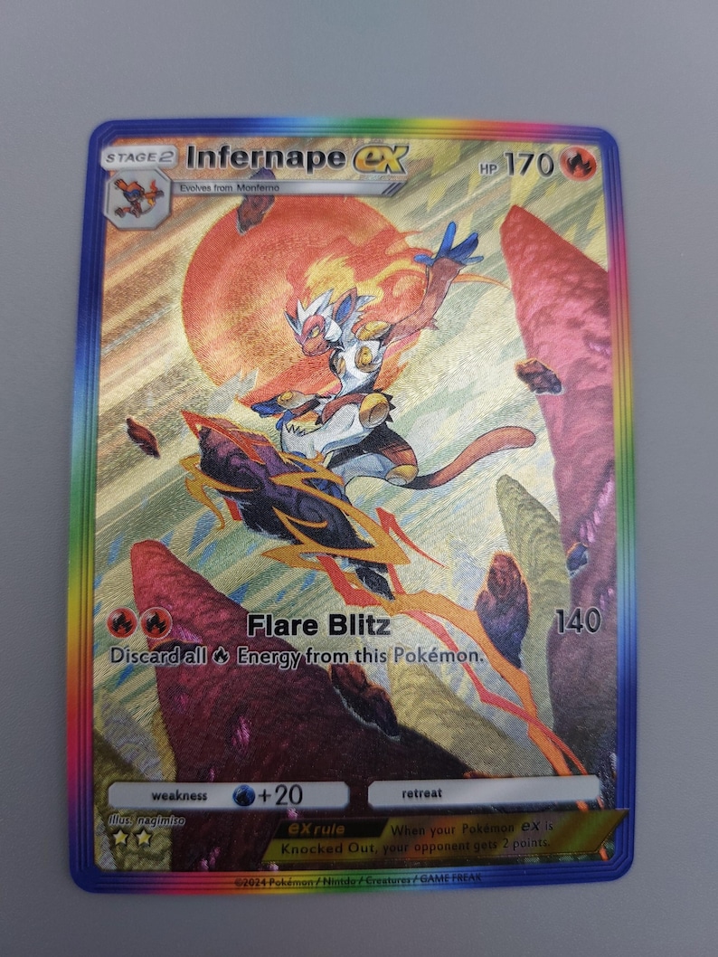 Infernape EX Pokemon TCG Pocket Space Time Smackdown Custom Textured ...