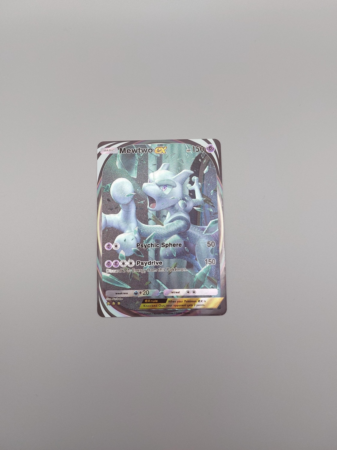 Mewtwo Pokemon TCG Pocket Genetic Apex Custom Textured Full Alt Art ...