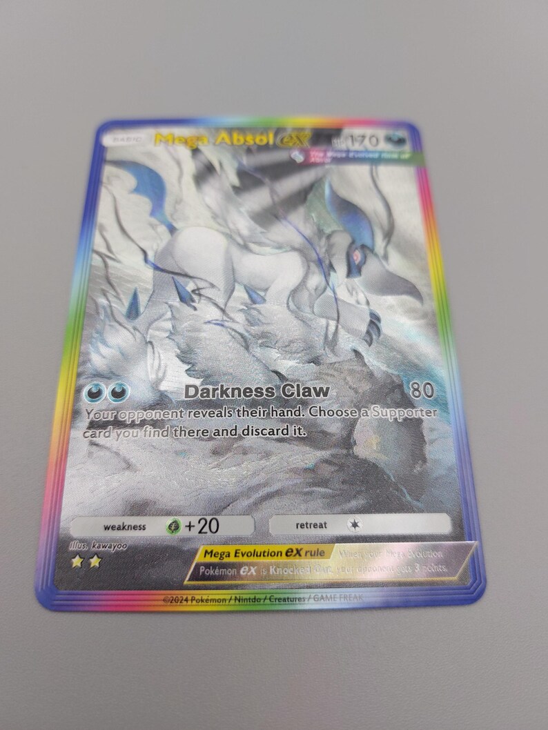 Mega Absol EX Pokemon TCG Pocket Mega Rising Custom Textured Full Alt ...