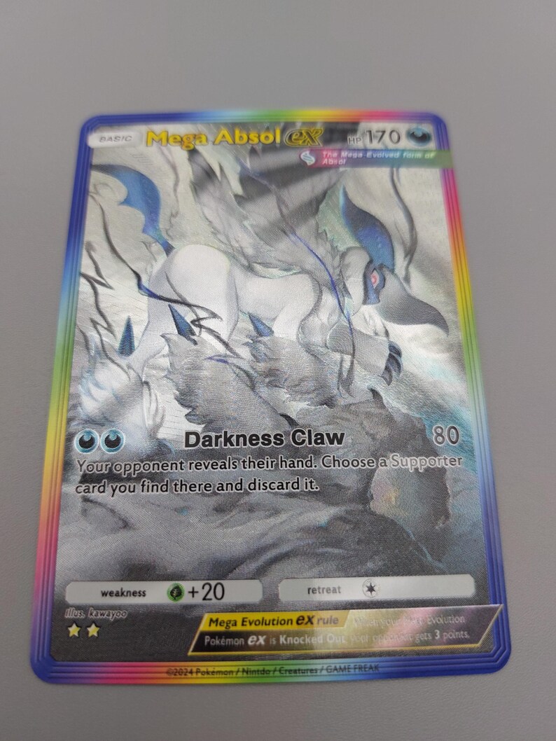Mega Absol EX Pokemon TCG Pocket Mega Rising Custom Textured Full Alt ...