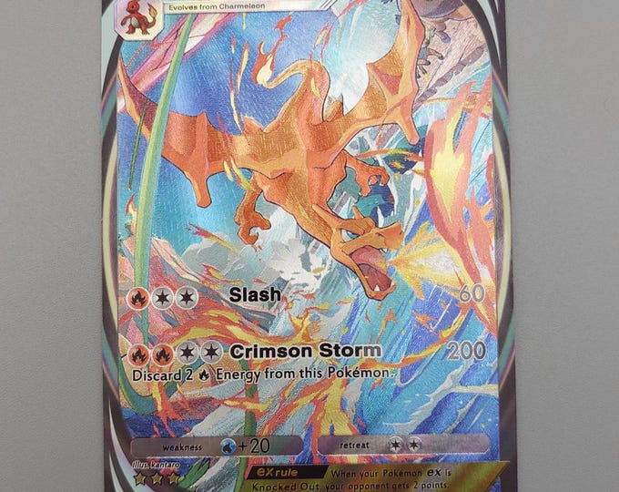Charizard EX Pokemon TCG Pocket Genetic Apex Custom Textured Full Alt ...