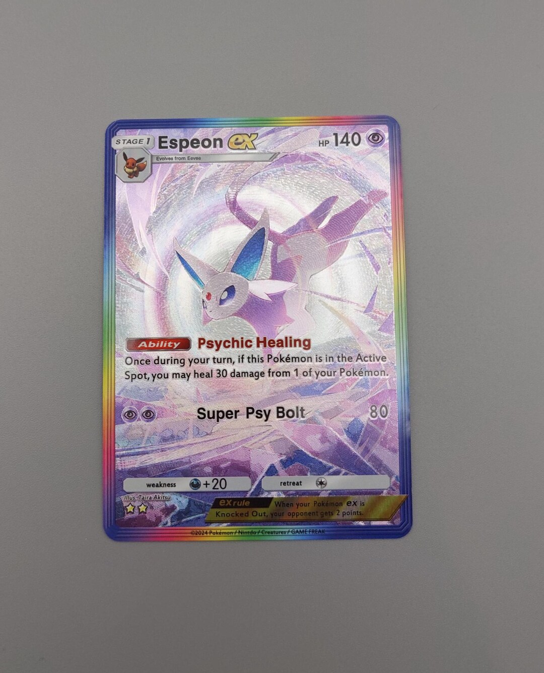 Espeon EX Pokemon TCG Pocket Wisdom of the Sea and Sky Custom Textured ...