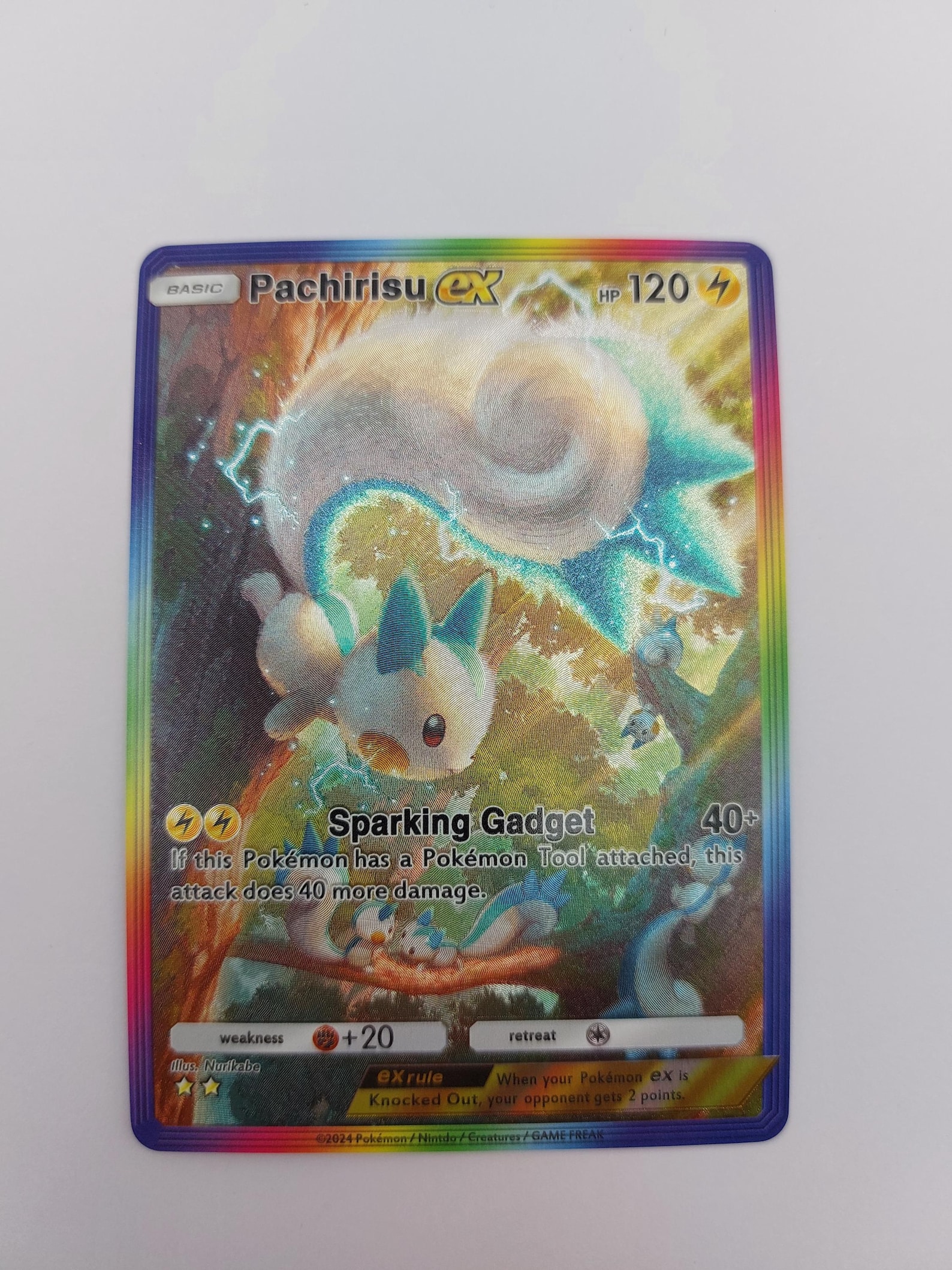 Pachirisu EX Pokemon TCG Pocket Space Time Smackdown Custom Textured ...