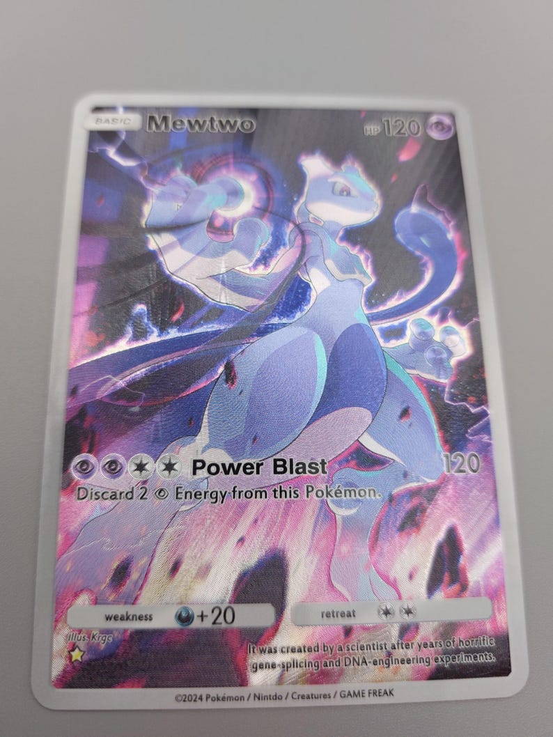 Mewtwo Pokemon TCG Pocket Wisdom of the Sea and Sky Custom Textured ...