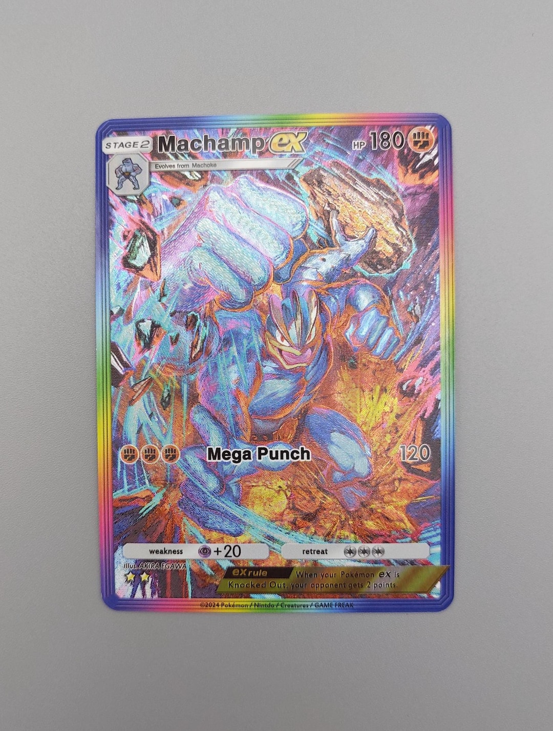 Machamp EX Pokemon TCG Pocket Genetic Apex Custom Textured Full Alt Art ...