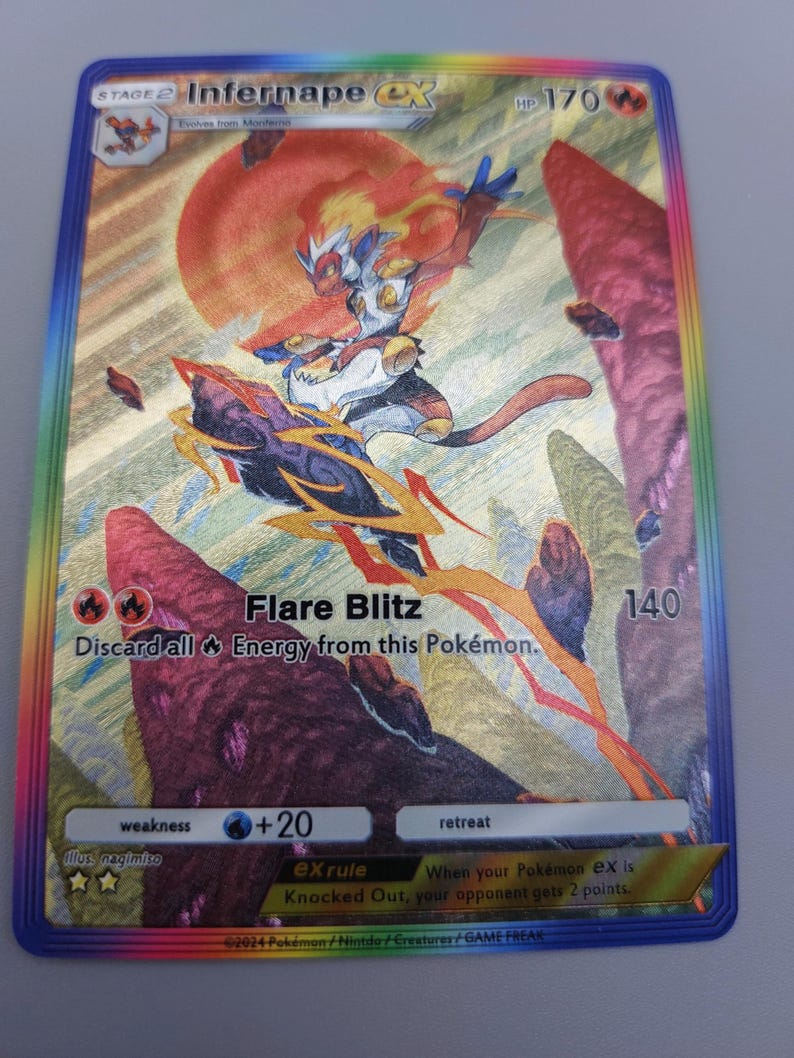 Infernape EX Pokemon TCG Pocket Space Time Smackdown Custom Textured ...