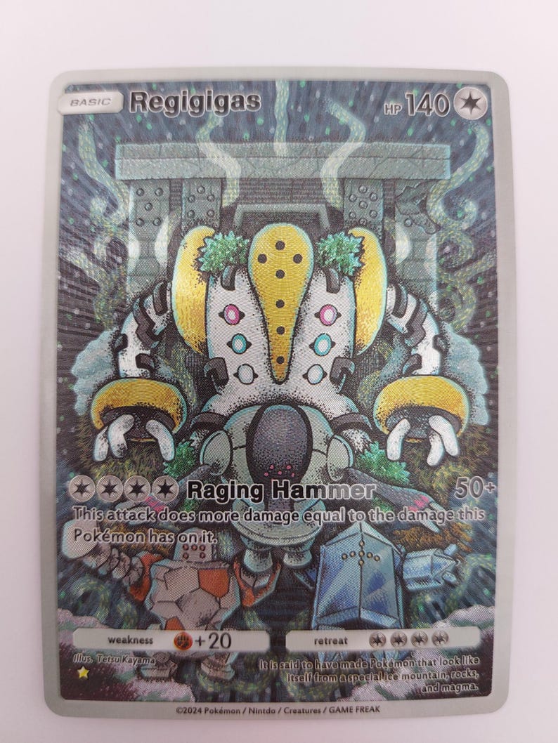 Regigigas Pokemon TCG Pocket Space Time Smackdown Custom Textured Full ...