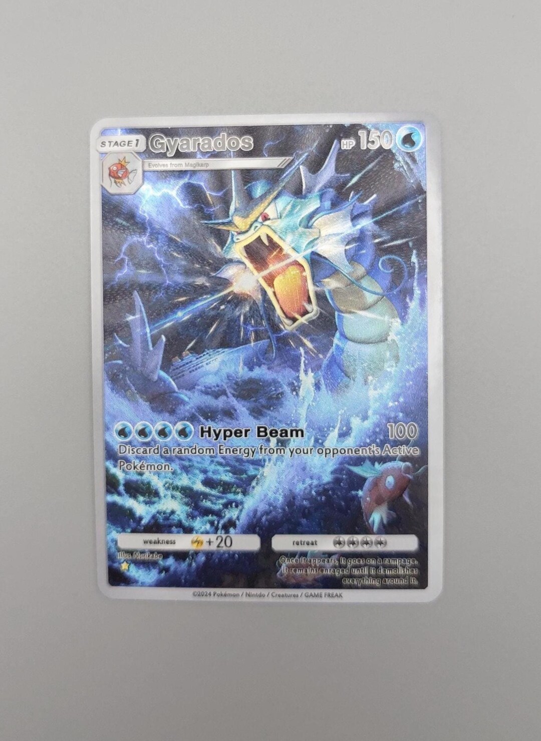 Gyarados Pokemon TCG Pocket Genetic Apex Custom Textured Full Alt Art ...