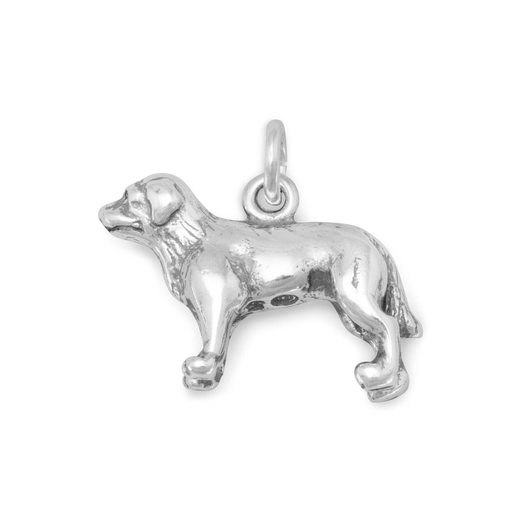 Labrador Retriever Charm Sterling Silver Pendant Standing Dog Lab 3D ...