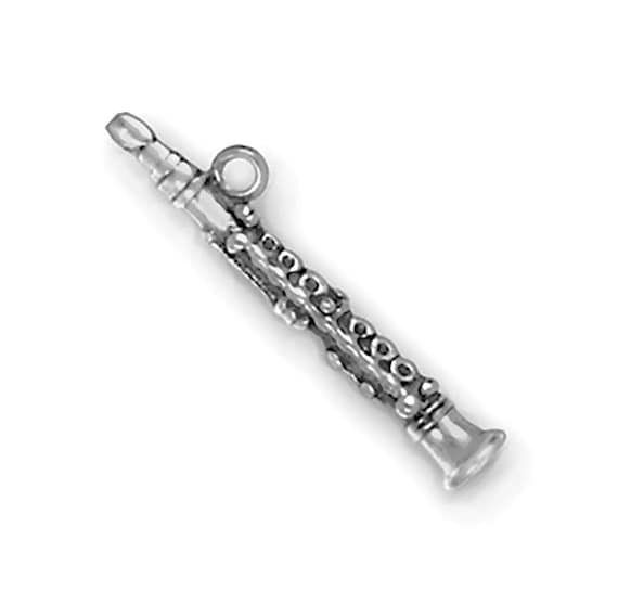 Clarinet Charm Sterling Silver Pendant 3D Musician Musical - Etsy