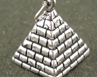 2 Egyptian Pyramids of Giza Charms 20mm Antiqued Silver Plated - Etsy