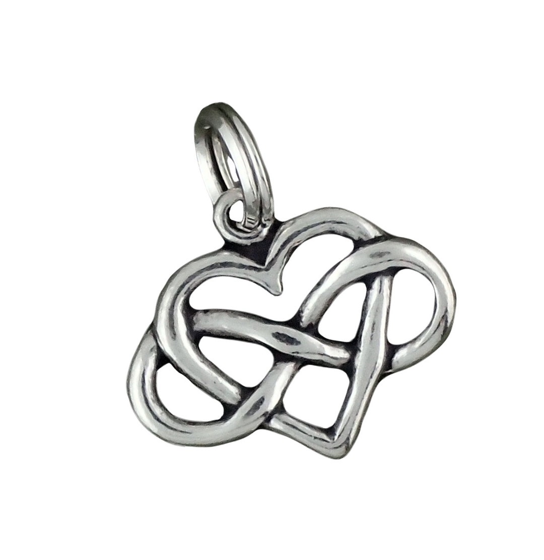 Sterling Silver Heart Infinity Charm Pendant Forever Love Symbol - Etsy